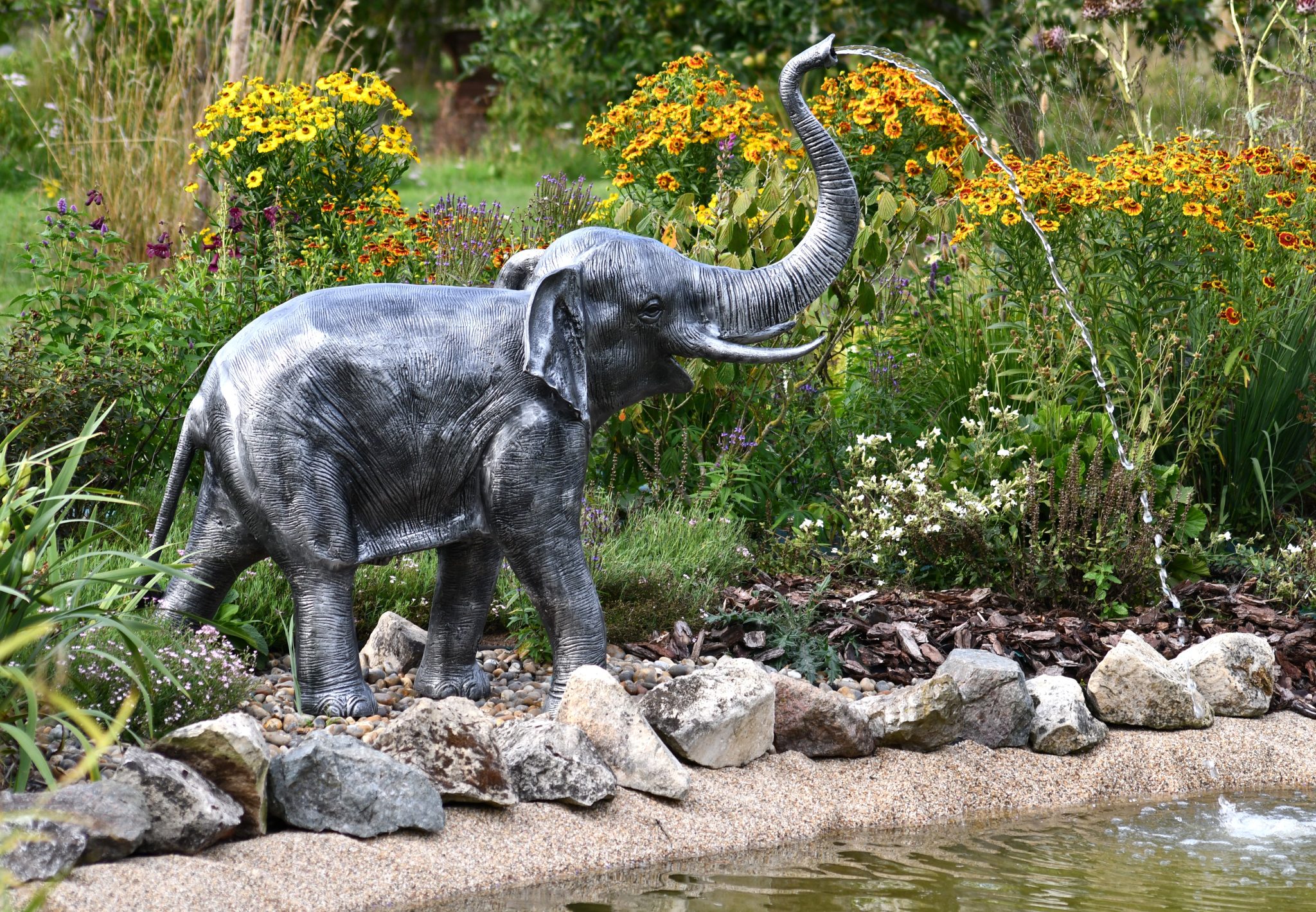 Medium Elephant Water Fountain - Home & Garden UK